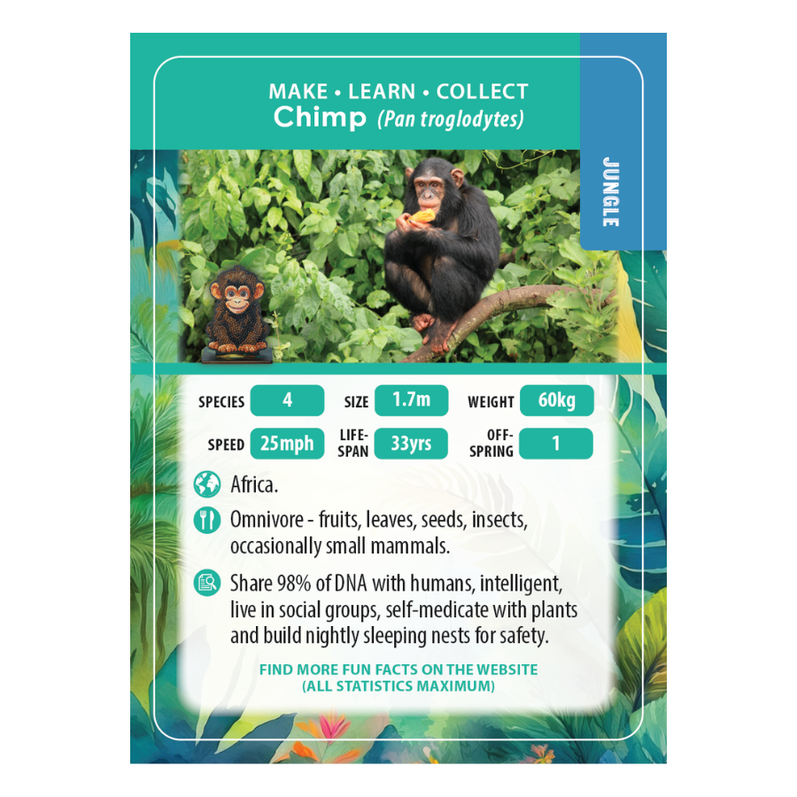 Chimp Crystal Art Wildlife Buddies – Craft Buddy Trade