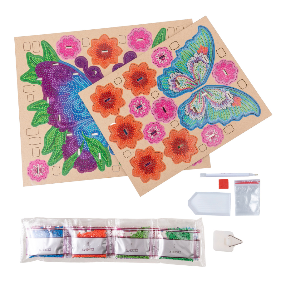"Butterfly" Crystal Art 3D Hanging Decoration Kit – Craft Buddy Trade