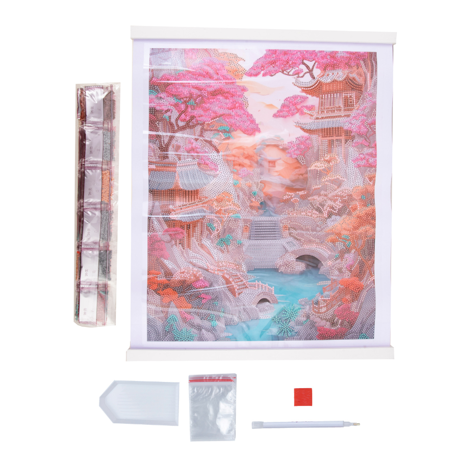 "Cherry Blossom" Crystal Art Scroll Kit – Craft Buddy Trade