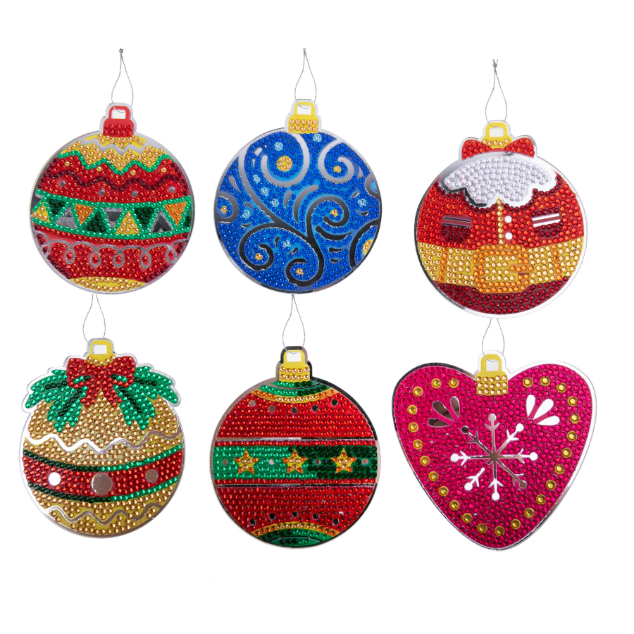 "Christmas Shapes" Crystal Art Hanging Decorations Set of 12 – Craft ...