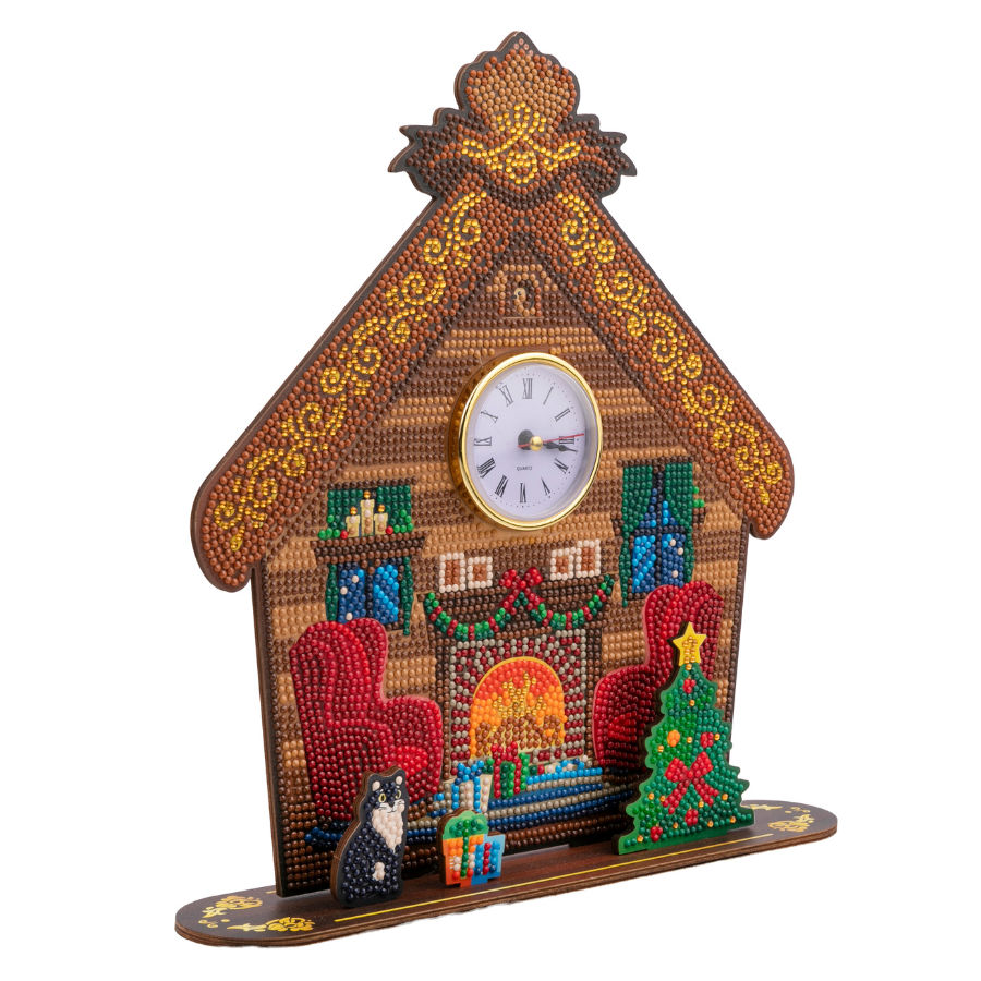 "Cosy Cottage" 3D Crystal Art Clock Kit – Craft Buddy Trade