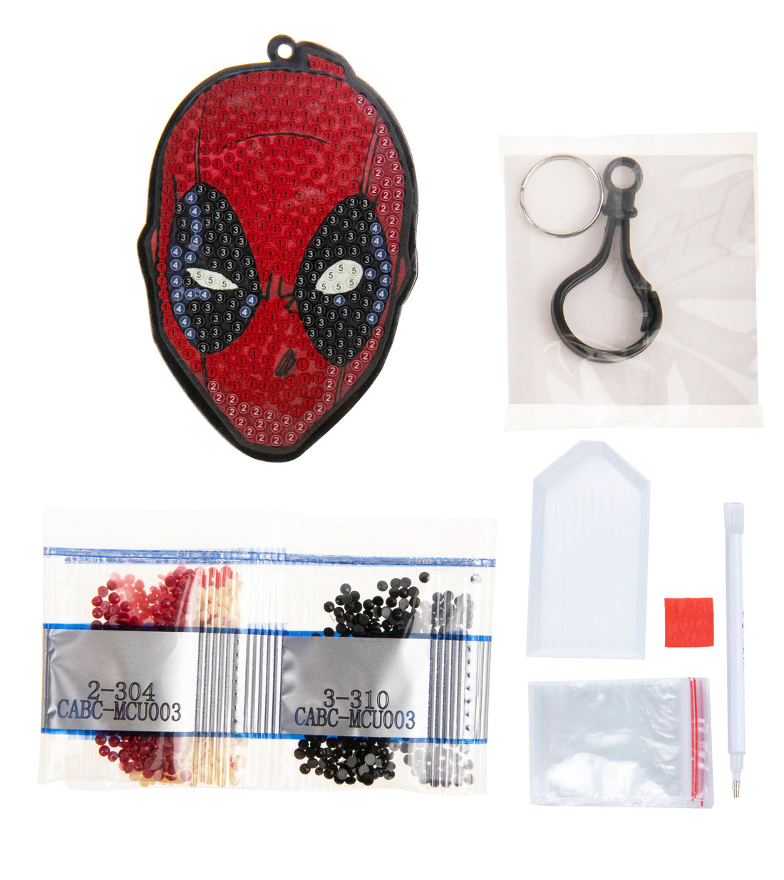 "Deadpool" Crystal Art Bag Charm Kit MARVEL – Craft Buddy Trade