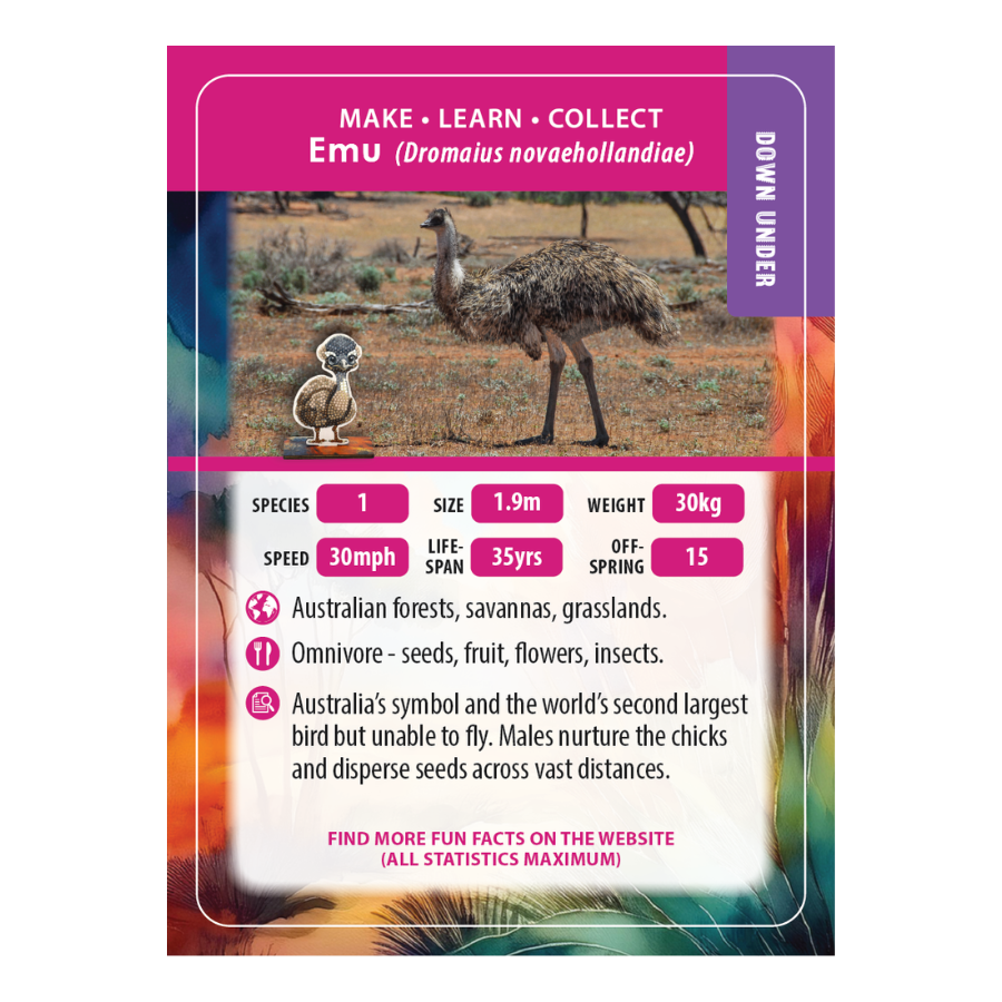 Emu Crystal Art Wildlife Buddies – Craft Buddy Trade