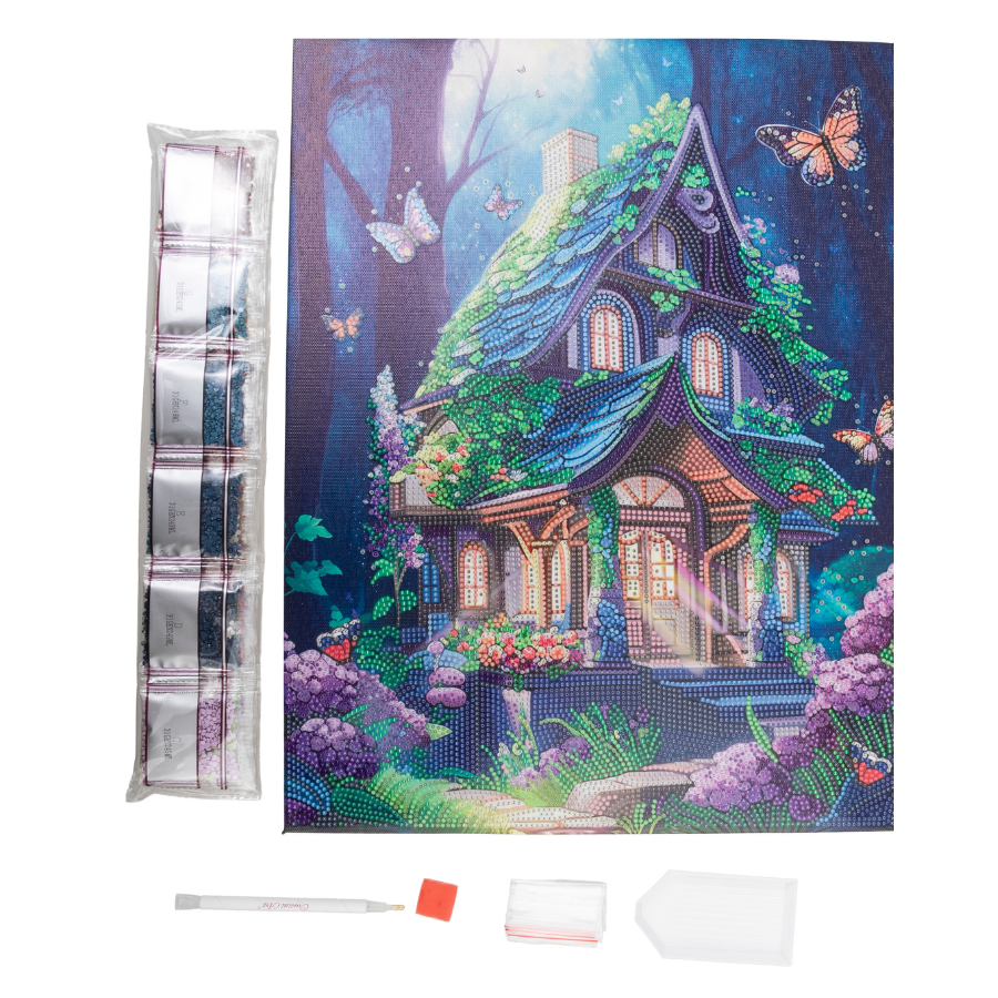 “Fantasy House” Crystal Art Canvas Kit 35x45 – Craft Buddy Trade