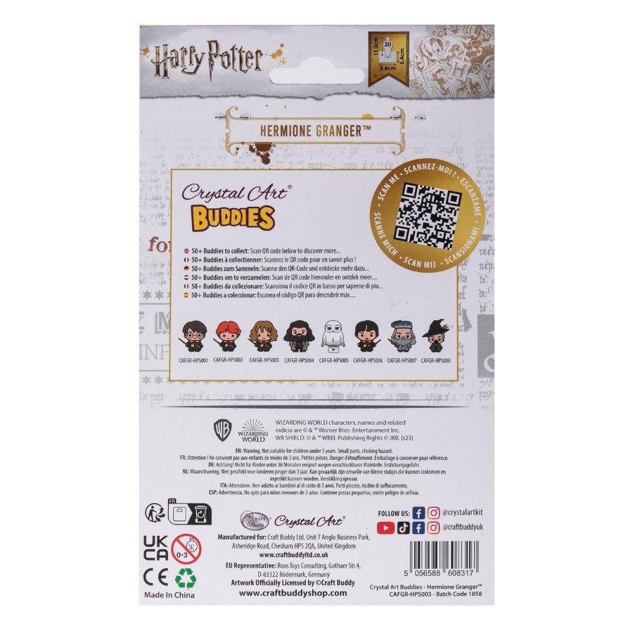 "Hermione Granger" Crystal Art Buddies Harry Potter Series 3 – Craft ...