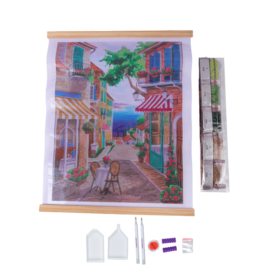 "Holiday Town" Crystal Art Scroll Kit – Craft Buddy Trade