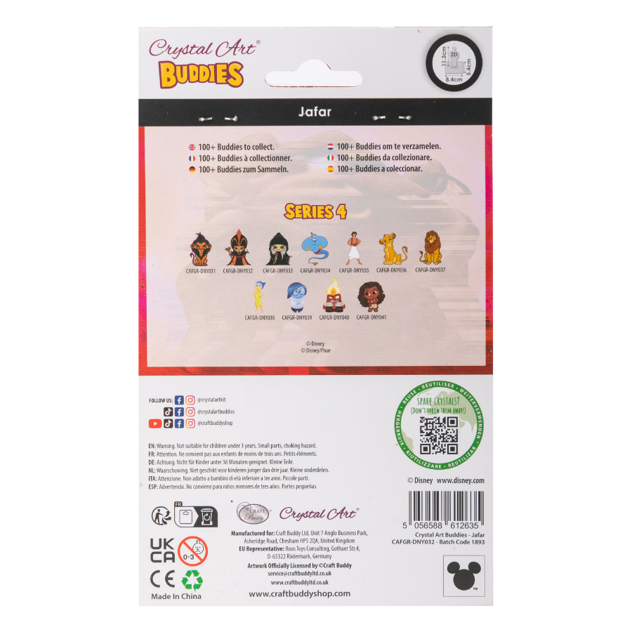 "Jafar" Crystal Art Buddies Disney Villains Series 4 – Craft Buddy Trade