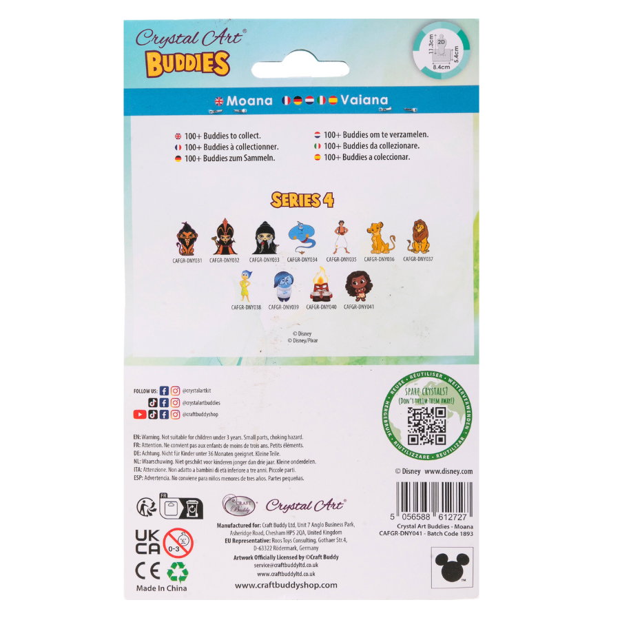 "Moana" Crystal Art Buddies Disney Series 4 – Craft Buddy Trade