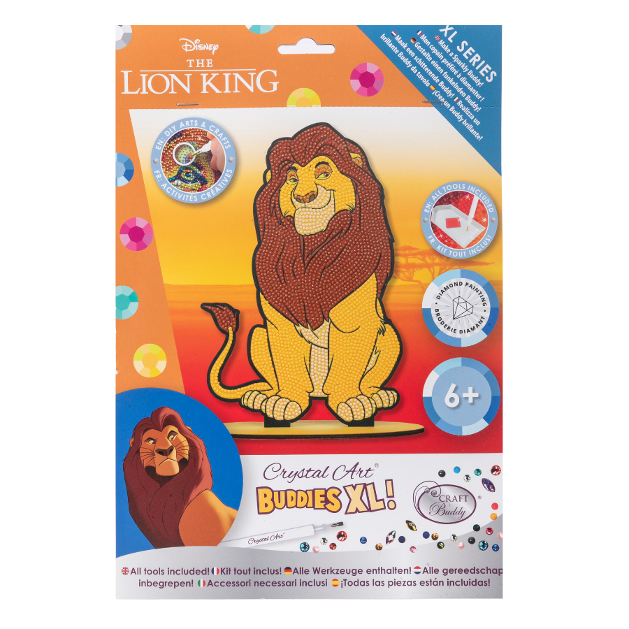 "Mufasa" Disney Crystal Art Buddies XL – Craft Buddy Trade