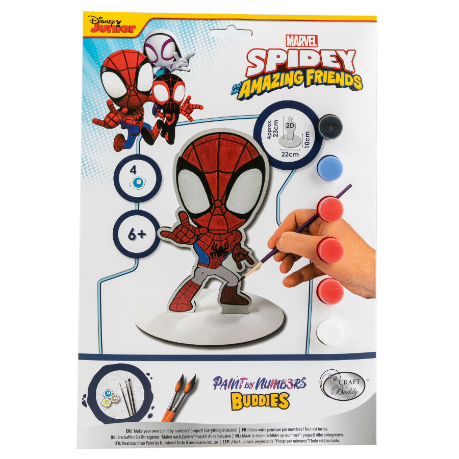 "Spiderman" MARVEL Paint By Numbers XL Buddies Kit – Craft Buddy Trade