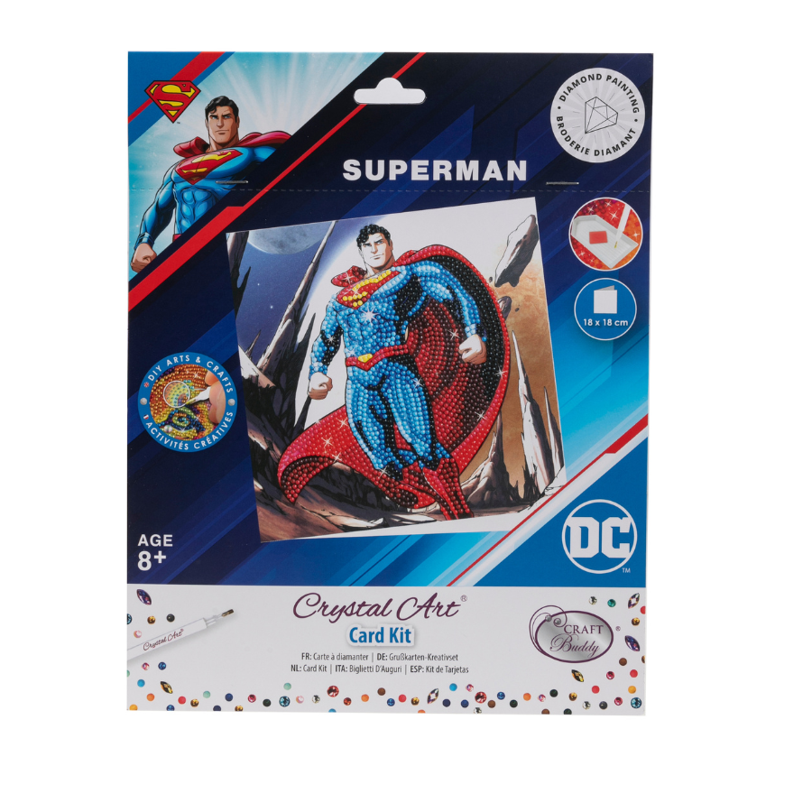 "Superman" DC Comics Crystal Art Card – Craft Buddy Trade
