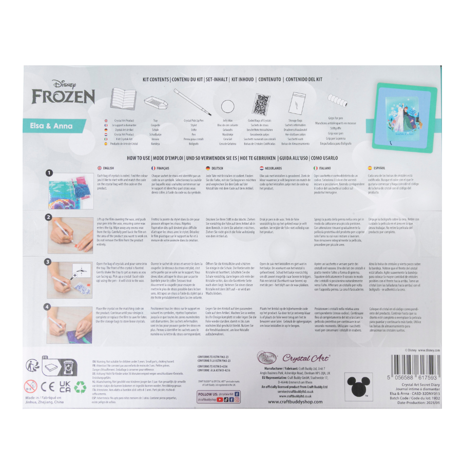 Elsa & Anna Crystal Art Secret Diary Disney – Craft Buddy Trade
