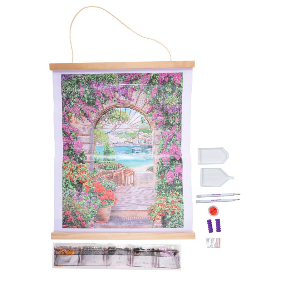 "Window To Paradise" Crystal Art Scroll – Craft Buddy Trade