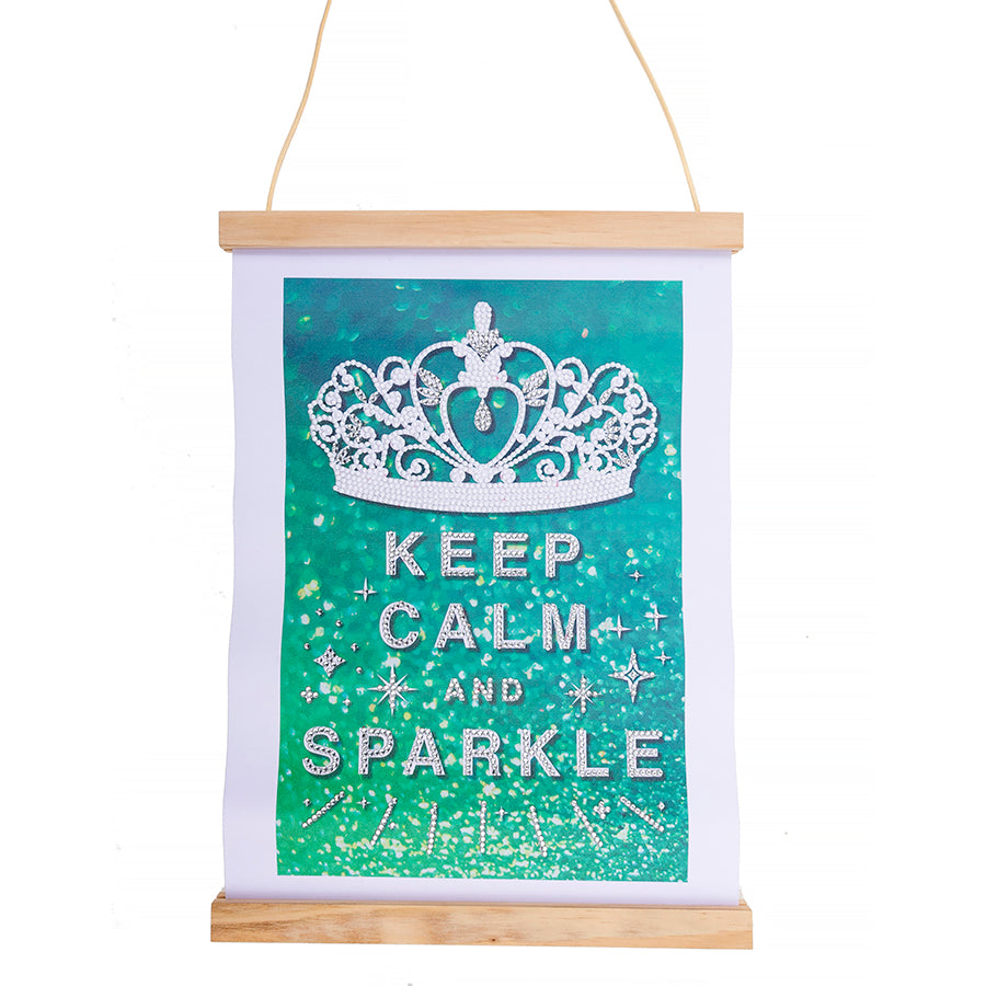 "Keep Calm & Sparkle" Mini Crystal Art Scroll Kit – Craft Buddy Trade