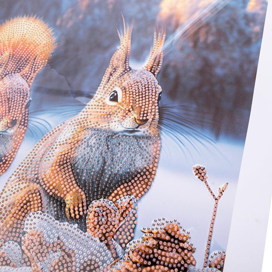 "Snowy Squirrels" Crystal Art Scroll Kit – Craft Buddy Trade