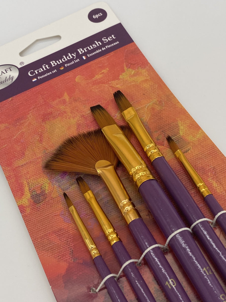 BRKT01: Craft Buddy Set of 6 Brushes – Craft Buddy Trade