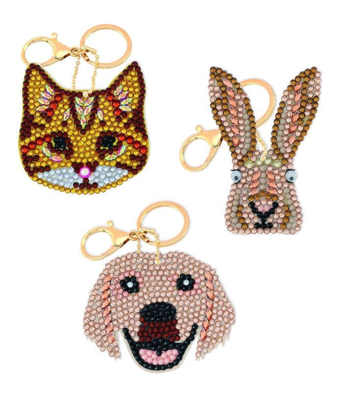 CAKC-A2: Set of 3 "Perfect Pets" Crystal Art Keyring Kit – Craft Buddy ...