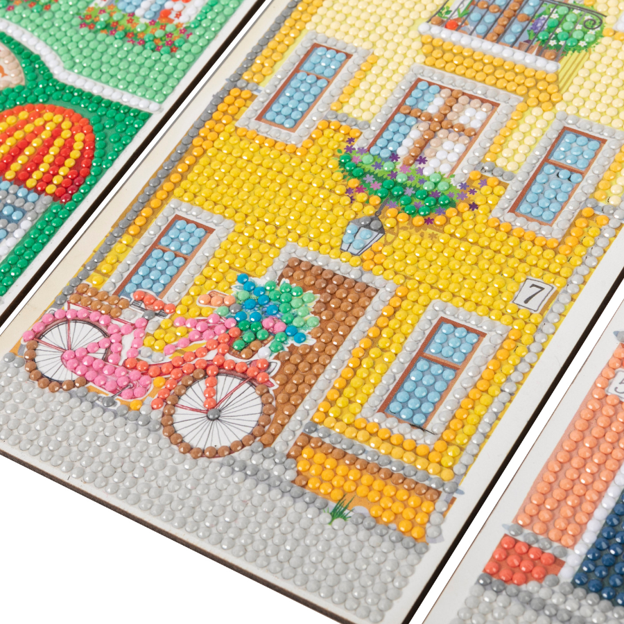 Crystal Art Foldable Everyday Village Scene – Craft Buddy Trade