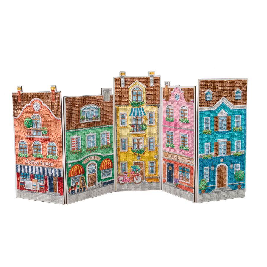 Crystal Art Foldable Everyday Village Scene – Craft Buddy Trade