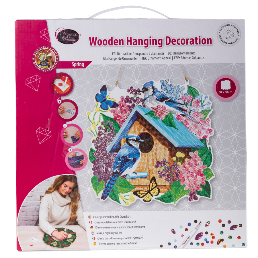 "Spring" Crystal Art Wooden Hanging Decoration – Craft Buddy Trade
