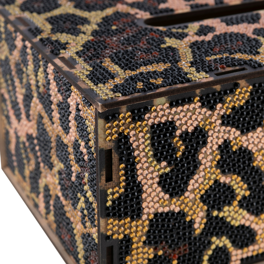 "Leopard" Crystal Art Tissue Box – Craft Buddy Trade