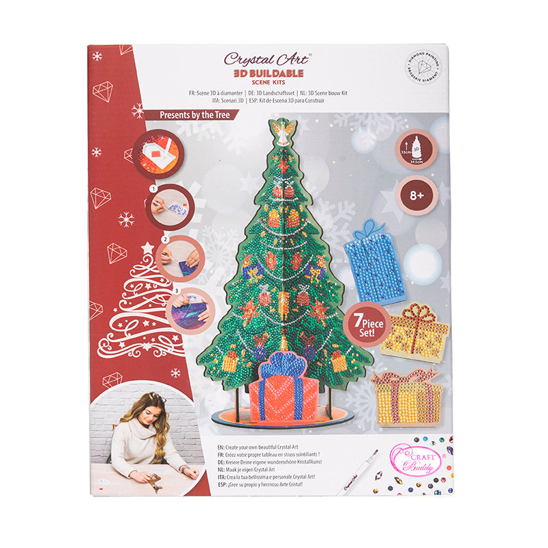 "Christmas Tree with Baubles" 3D Crystal Art – Craft Buddy Trade