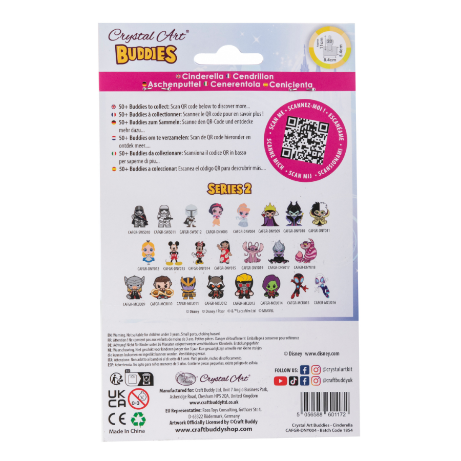 "Cinderella" Crystal Art Buddies Disney Series 2 – Craft Buddy Trade