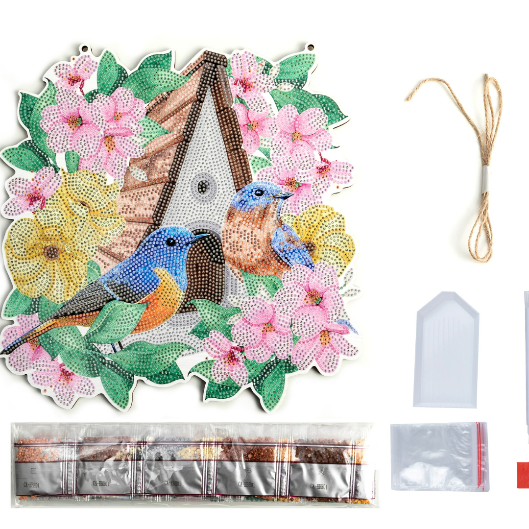 Crystal Art Hanging Bird House – Craft Buddy Trade