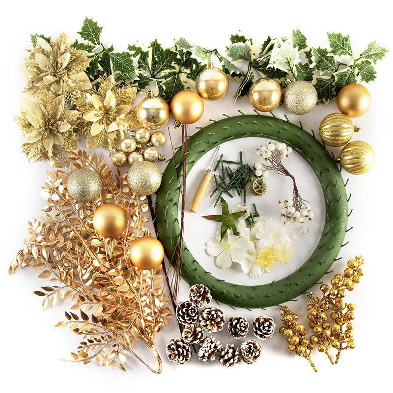 Forever Flowerz Decadent Gold Wreath Kit – Craft Buddy Trade