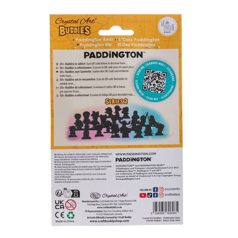 "Paddington Bear" Crystal Art Buddies Series 2 – Craft Buddy Trade